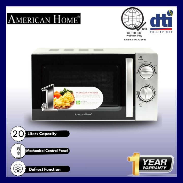 American Home AMW-20MCS Microwave Oven 20L Mechanical Control Color ...