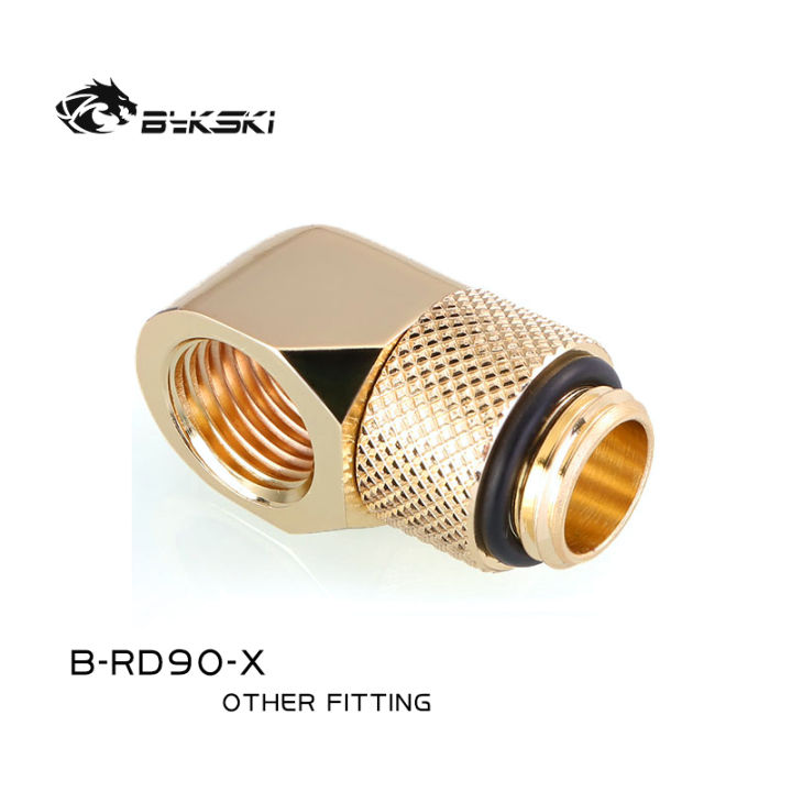 Bykski 90 Degree Fittings With Rotation For Water Cooling, Bending Pipe ...