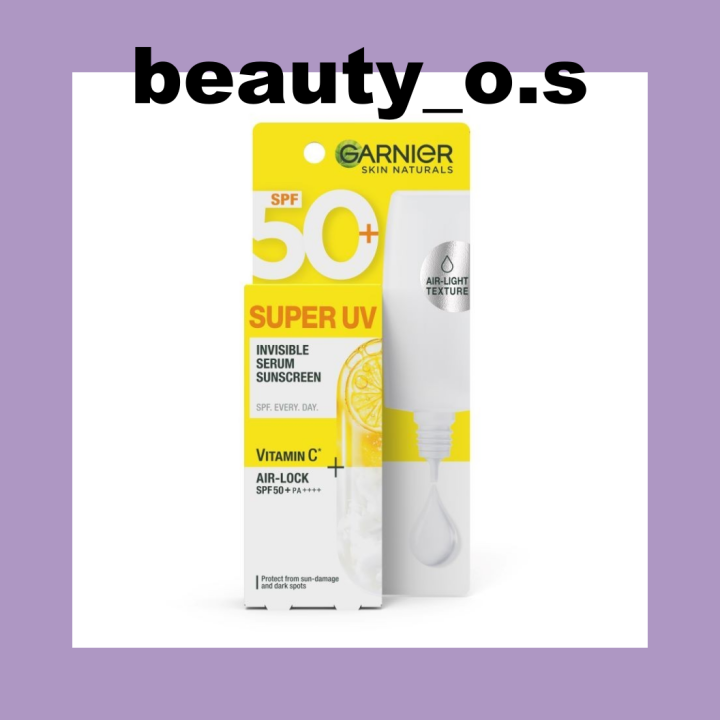 GARNIER SUPER UV INVISIBLE SERUM SUNSCREEN 30ML | Lazada