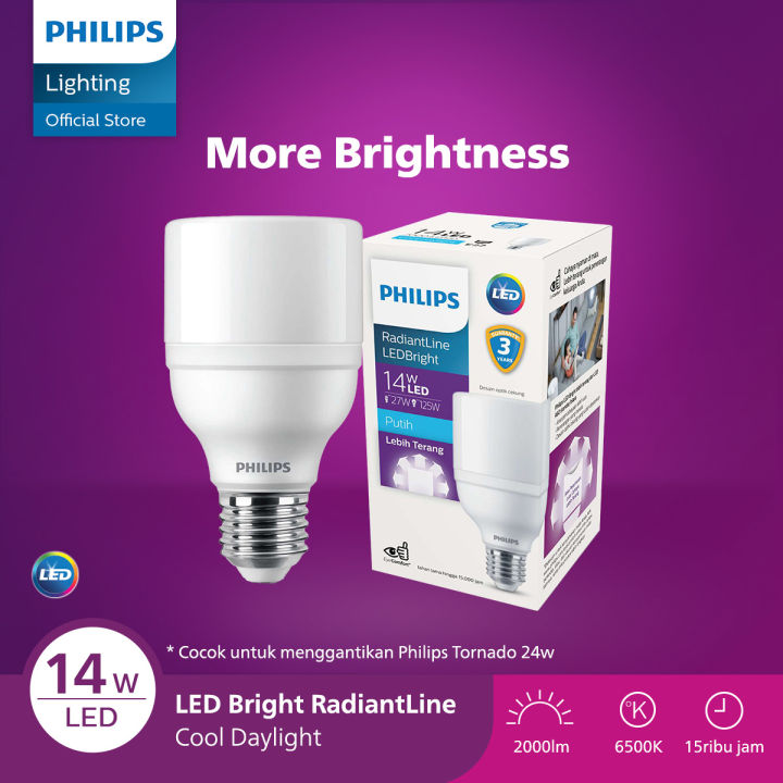 Philips Lampu LED Radiantline LEDBright 14W 6500K Putih | Lazada Indonesia