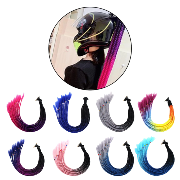 Motor Helmet Hair Braid Ramp Gradient Twist Pigtail Hair Braid Helmet ...