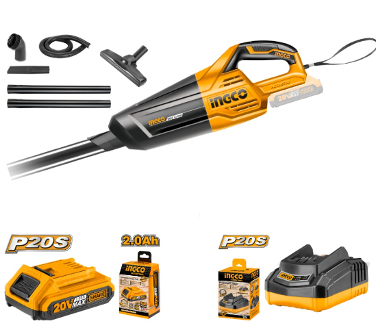 INGCO เครื่องดูดฝุ่นไร้สาย 20V (ครบเซต) รหัส CVLI2001 / FBLI2001 ...