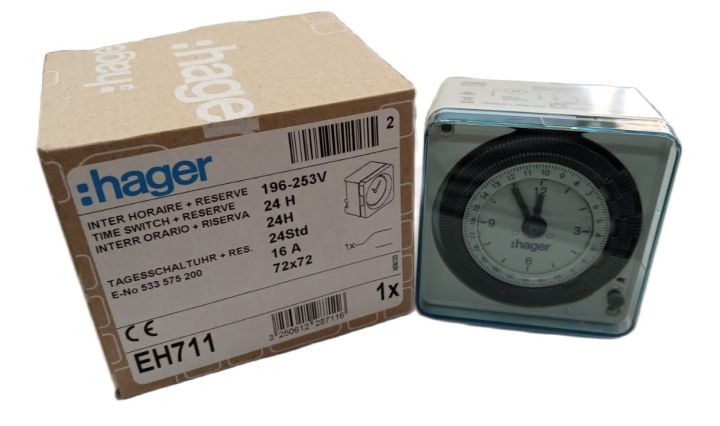 Hager EHN711 13A 24H Timer ( NEW MODEL ) ( NEW MODEL BASE AND WIRING ...