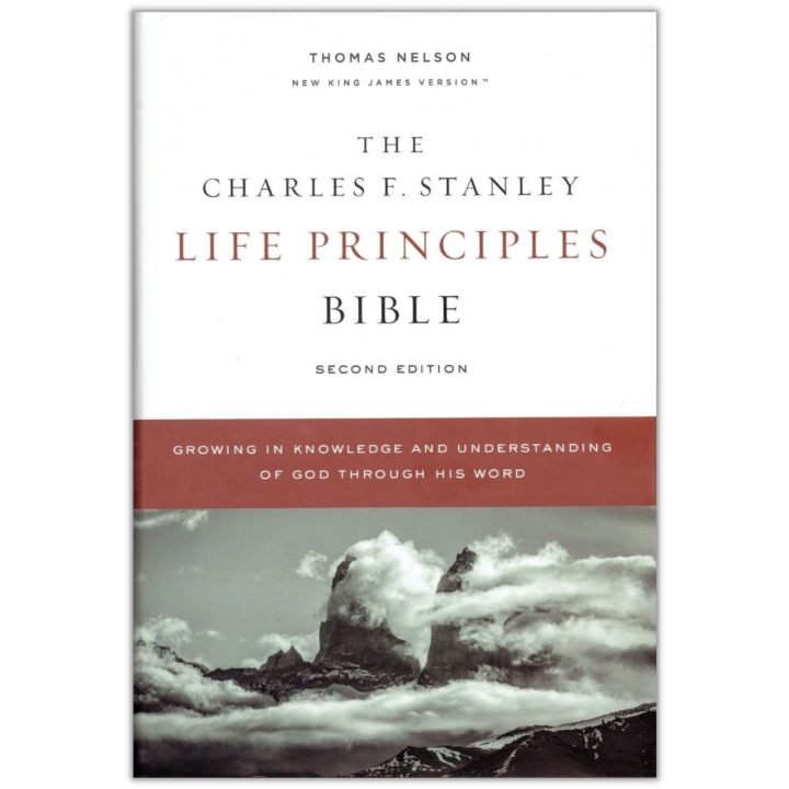 NKJV Charles F. Stanley Life Principles Bible, Comfort Print, hardcover ...