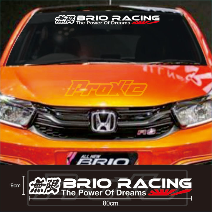 Cutting Sticker Mobil Sticker Honda Brio Racing Sticker Kaca Mobil ...