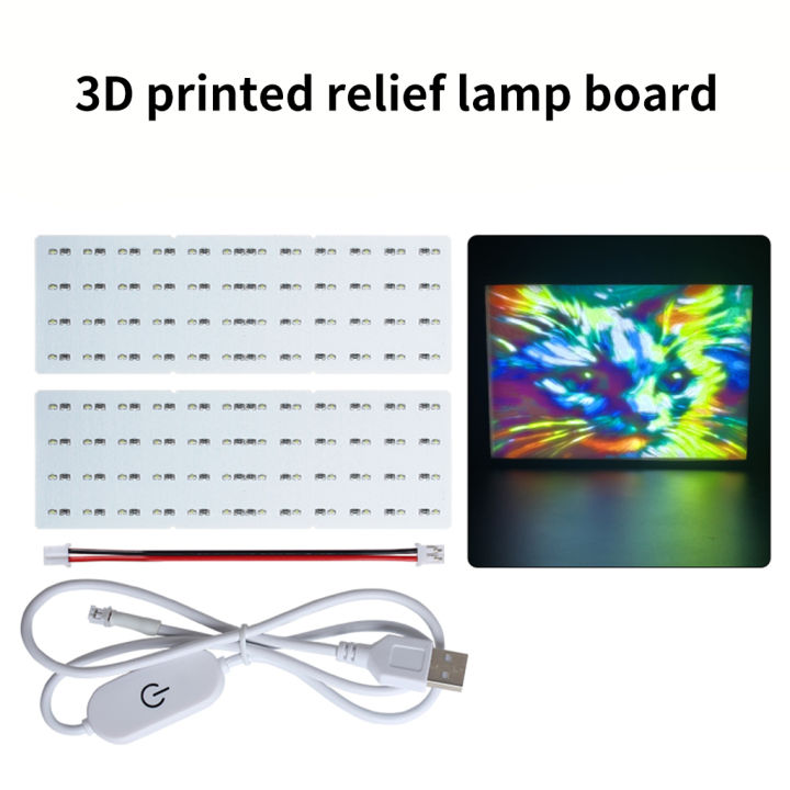 For Bambu Lab Lithophane LED Backlight Board Kit DIY Lithophane Pattern ...