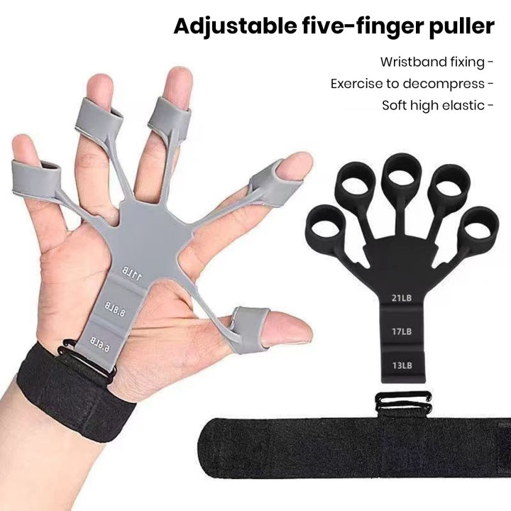 Finger Exercise Equipment Hand Grip Strength Trainer Set with Finger ...