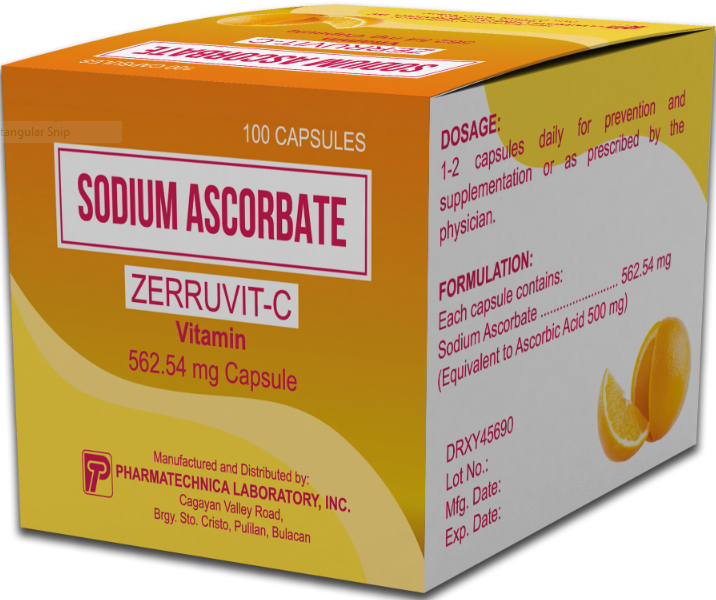 ZERRUVIT-C ( Sodium Ascorbate ) - 562mg Capsules - 100 Capsules | Lazada PH