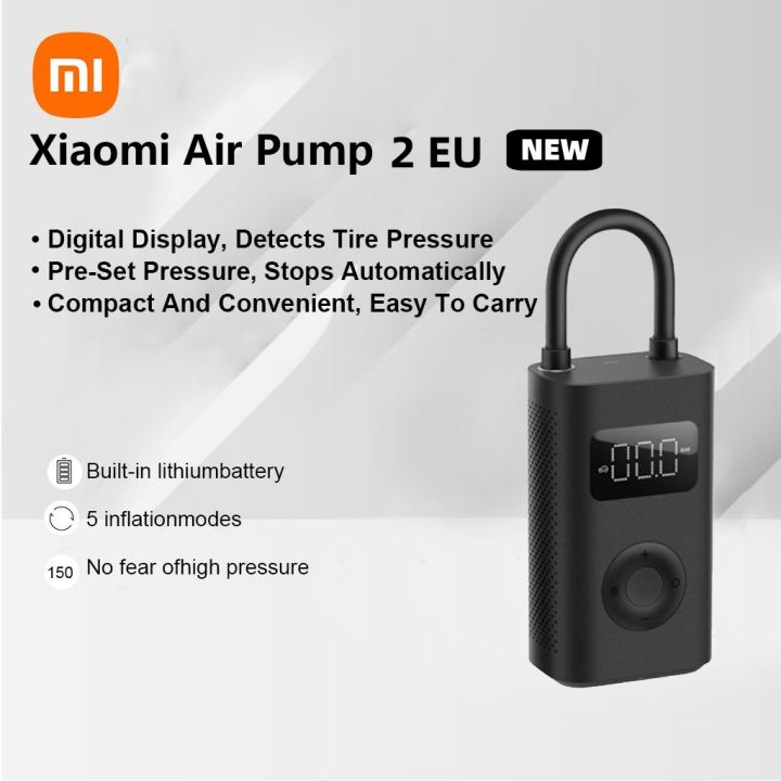 Xiaomi Mijia Air Pump 2 EU Car Bicycle Tire Protable Inflator Digital ...