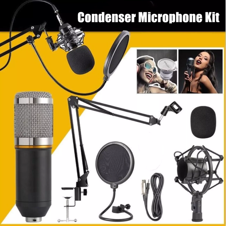Original Condenser Microphone Kit Broadcasting Singing KTV Karaoke Mic ...