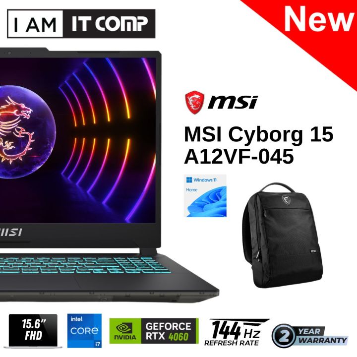 MSI Cyborg 15 A12VF-045MY 15.6" FHD 144Hz Gaming Laptop (i7-12650H/16GB ...