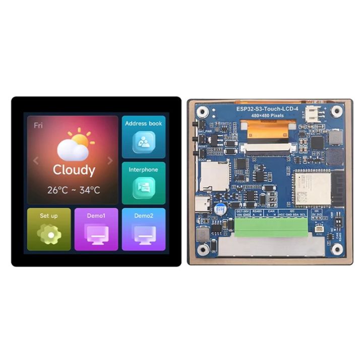 LVGL HMI Sensor ESP32 S3 4" LCD Development Board 480x480 Touchscreen ...