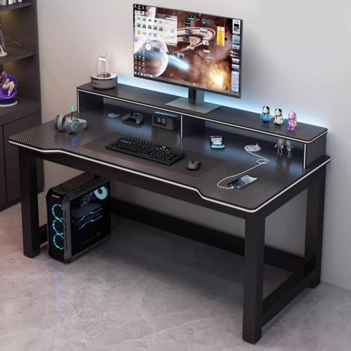 Desk Organiser Carbon Fibre Computer Table Standing Desk Gaming Table ...