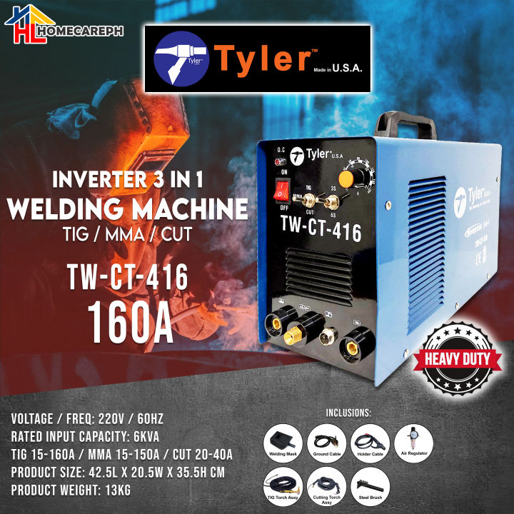 Tyler TW-CT-416 Inverter 3 in 1 Welding Machine TIG/MMA/CUT | Lazada PH