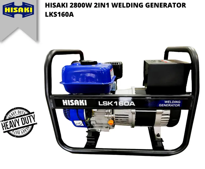 HISAKI 2in1 Heavy Duty Welding Generator 130Amp with 2800W output ...
