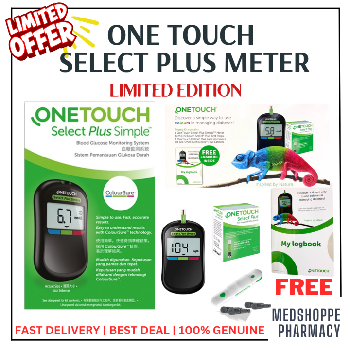 Onetouch Select Plus Blood Glucose Meter (One Touch / machine test gula ...