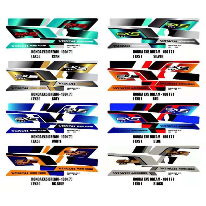 HONDA EX5 Dream Custom Design Body Sticker (7) Vietnam 2020 5 Star ...