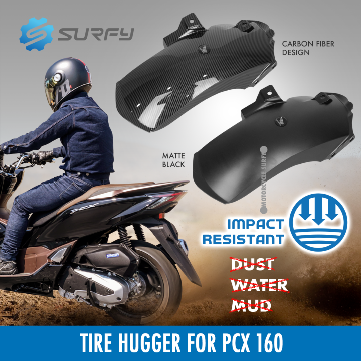 PCX160 Tire Hugger Rear Fender Suitable Honda LOGO Emblem Carbon Fiber ...