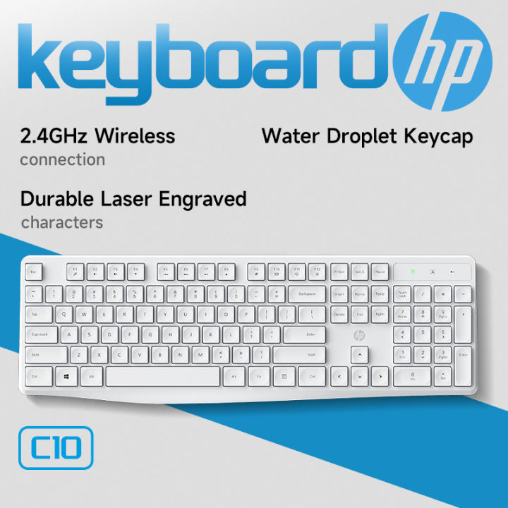 HP Wireless Keyboard | 2.4GHz USB Connection | 10m Long Range ...