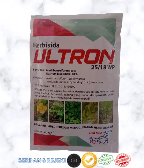 HERBISIDA ULTRON 25/18 WP (Metil bensulfuron 25% + Natrium bispiribak ...
