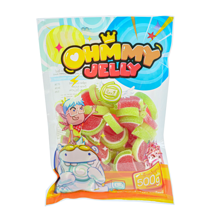 Ohmmy Jelly / โอมมี่เยลลี่ - กัมมี่เยลลี่ แตงโม 500 กรัม [รสแตงโม] นุ่ม ...