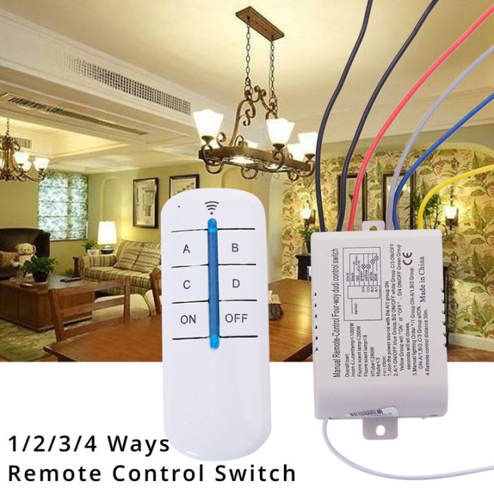 Wireless Remote Control Light Switch 220V Receiver Transmitter ON/OFF ...