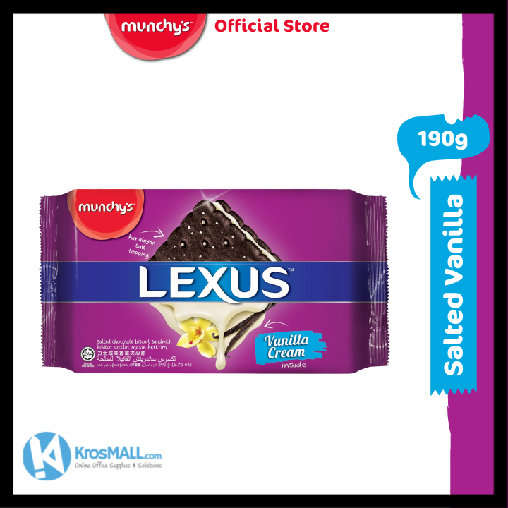Munchy's LEXUS Salted Vanilla Sandwich Biscuit 190g | Lazada