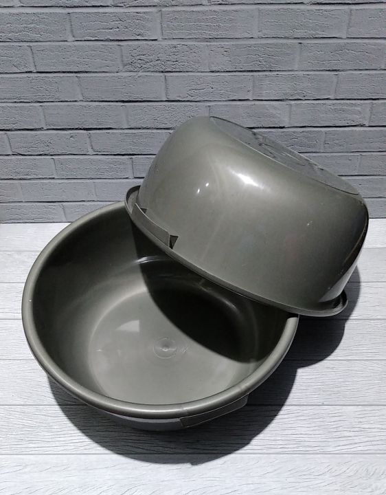 Baskom Plastik Silver/Baskom Abu No 16,18,20 Beeplast | Lazada Indonesia
