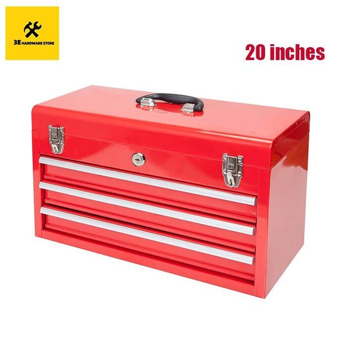 【3E】 20" 3/6 Drawer Steel Tool Box, Red | Lazada PH