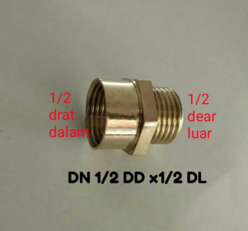 Kuningan Nipple Nepel Double sok drat luar dalam 1/2 x 1/2 | Lazada Indonesia