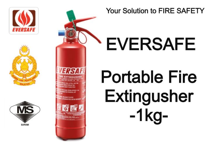 EVERSAFE Portable Fire Extinguisher (1kg) ABC Dry Powder | Lazada