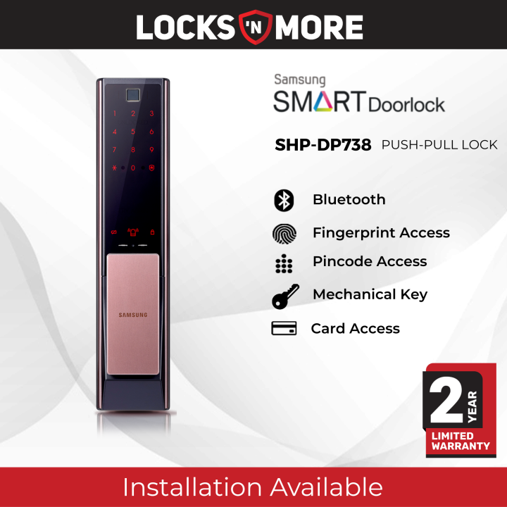 Samsung SHP-DP738 Fingerprint, Pincode and Card Digital Lock (Yale / Philips / Kaadas / Hafele ...