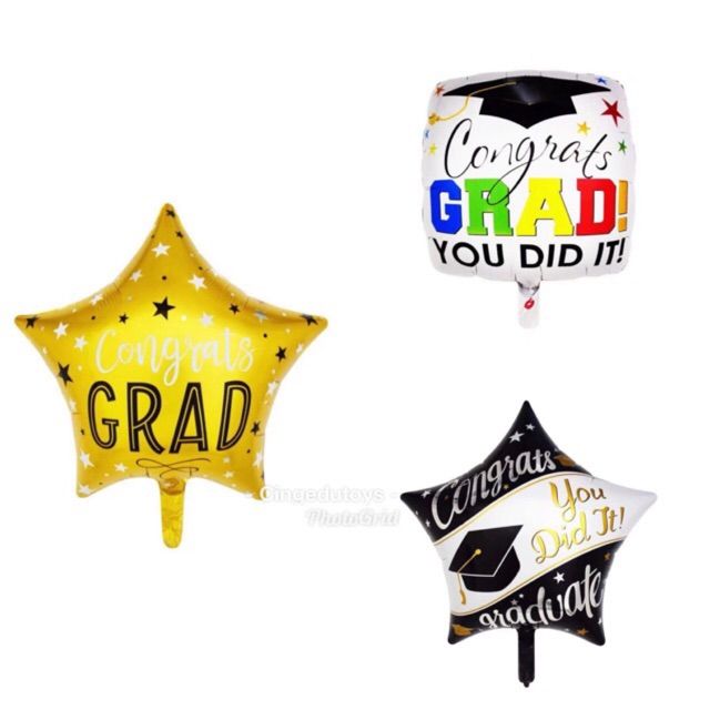 Balon graduation bentuk bintang / kotak | Lazada Indonesia