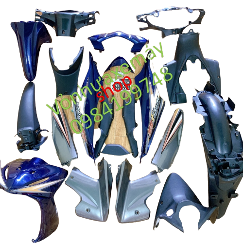 Bộ dàn áo xe Wave RS110 -Wave S110 màu Xanh Mực -WAVE đời 2009 đến 2010 ...