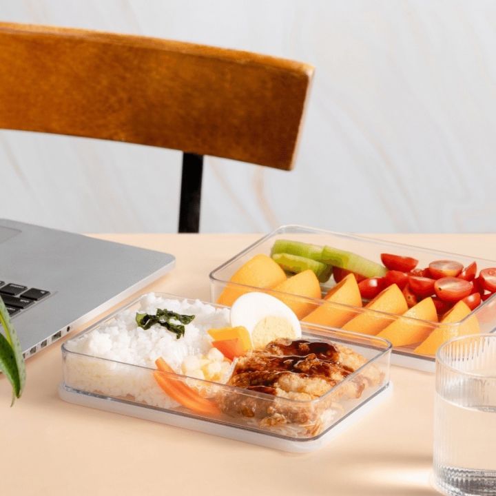 Food Container Flat 600ml (20x14x3.5 cm) - Kotak Makanan Penyimpanan ...