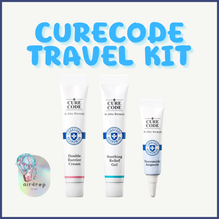 CURECODE TRAVEL KIT (soothing relief gel 15ml /double barrier cream ...