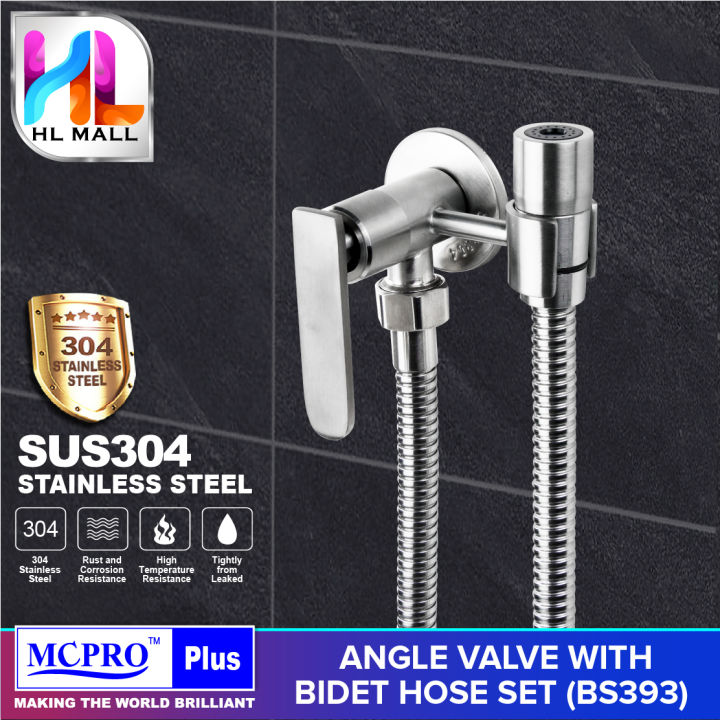 MCPRO Plus SUS 304 Bathroom Faucet ANGLE VALVE WITH HAND SPRAY BIDET ...