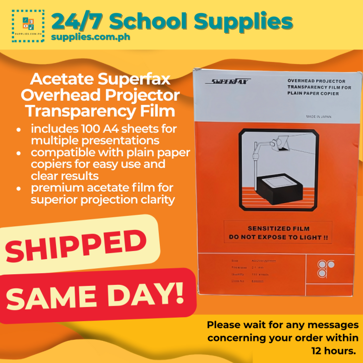 Acetate film (Superfax) Overhead Projector Transparency Film ...