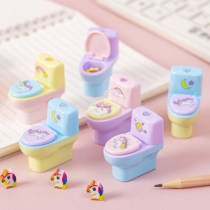Cute Pencil Sharpener Set Creative Bear Eraser Student Student ...