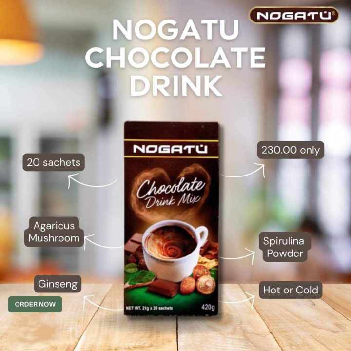 Nogatu Chocolate Drink Mix 21g x 20 Sachets | Lazada