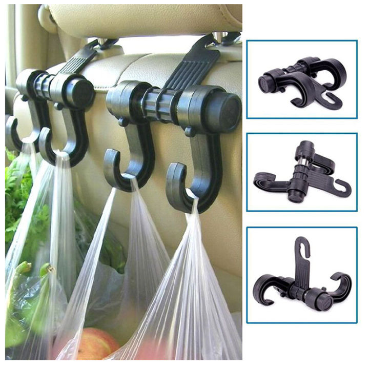 CP2 Universal Multi-function Car Seat Back Double Hooks 360 Degree ...