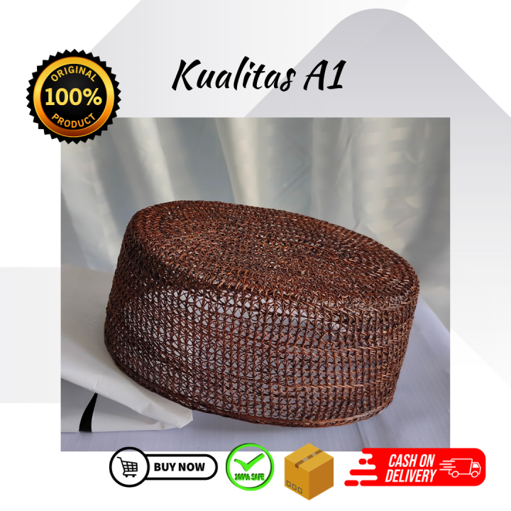 KOPIAH RESAM KUALITAS A1 ASLI BANGKA BELITUNG PECI RESAM PECI RAJUT ...
