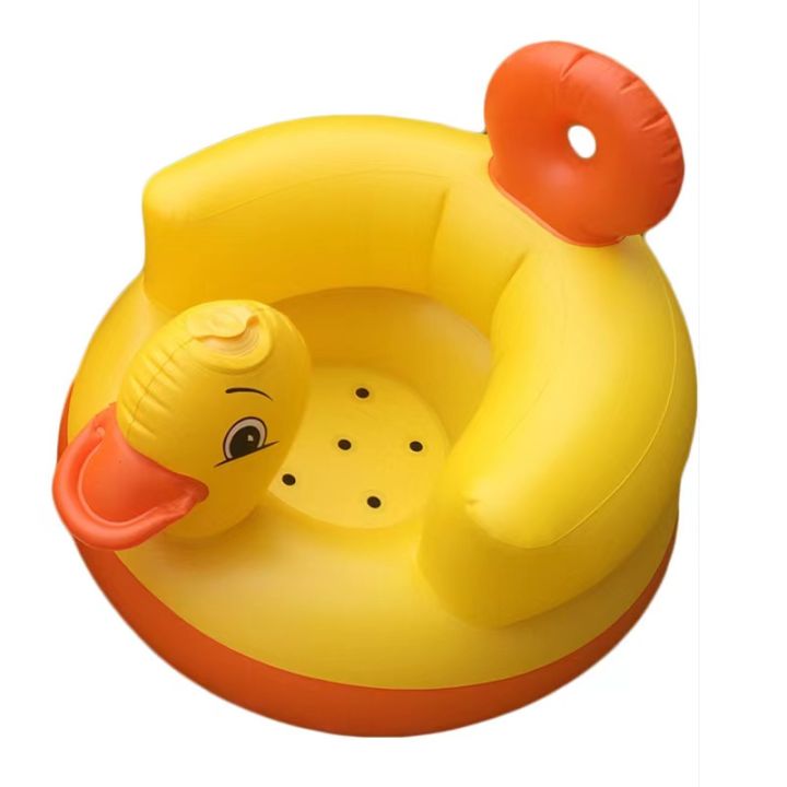 Baby Kid Inflatable Chair Cartoon Duck Sofa Portable PVC Learn to Sit ...