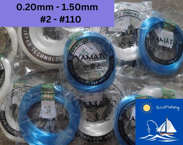 [Per Pack] YAMATO (0.20 - 1.50) Premium Monoline Fishing Line 10 clips/pack JAPAN TECHNOLOGY ...