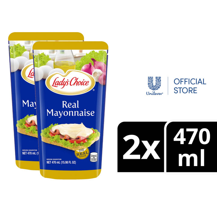 [BUNDLE OF 2] Lady's Choice Real Mayonnaise Regular 470ML Pouch | Lazada PH