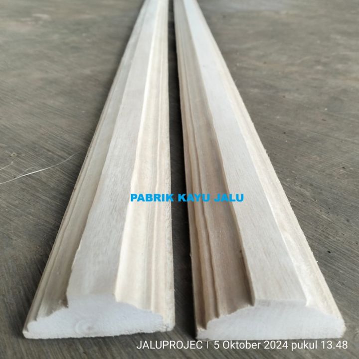List Profil Kayu Wall Moulding Wall Panel Kayu Tebel 2 cm Lebar 5 cm ...