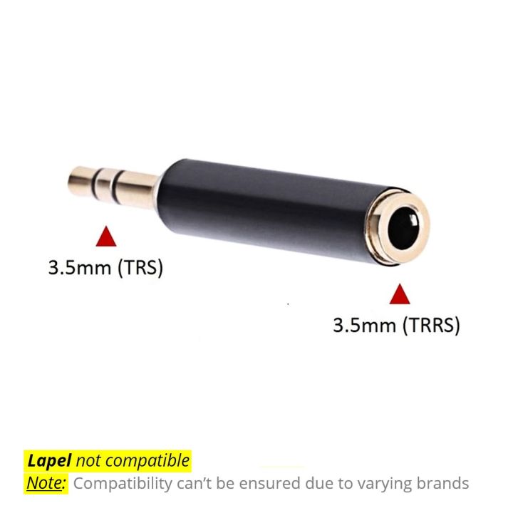 3.5mm TRS(3-Pole) Male to TRRS(4-Pole) Female Audio Adapter | Lazada PH