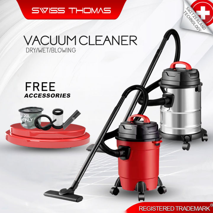 Swiss Thomas Vacuum Cleaner 20L Heavy Duty 3in1 Stainless Steel Vacuum ...