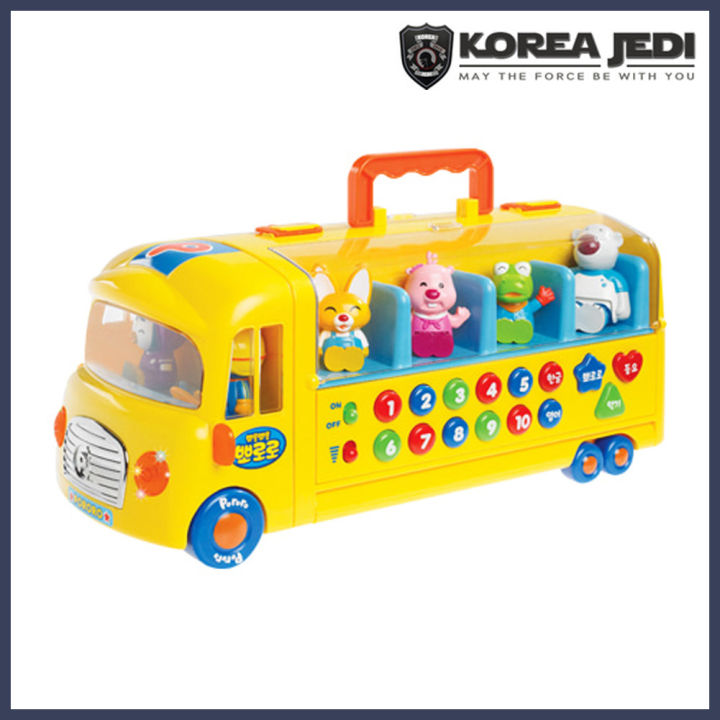 Pororo and Friends - Pabang School Bus Melody Sound Figure Play Set ...