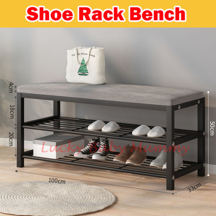 (Local Stock) Nordic Minimalist Shoes Rack Bench / Shoe Storage ...